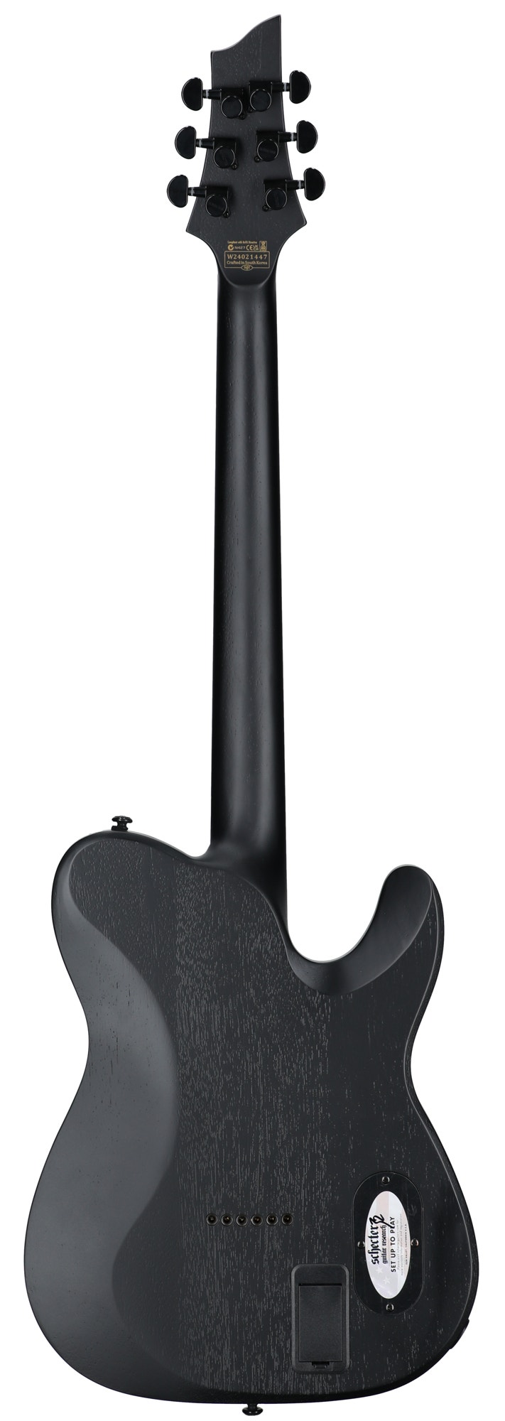 Schecter PT Black Ops Left Handed Guitar Satin Black Open Pore