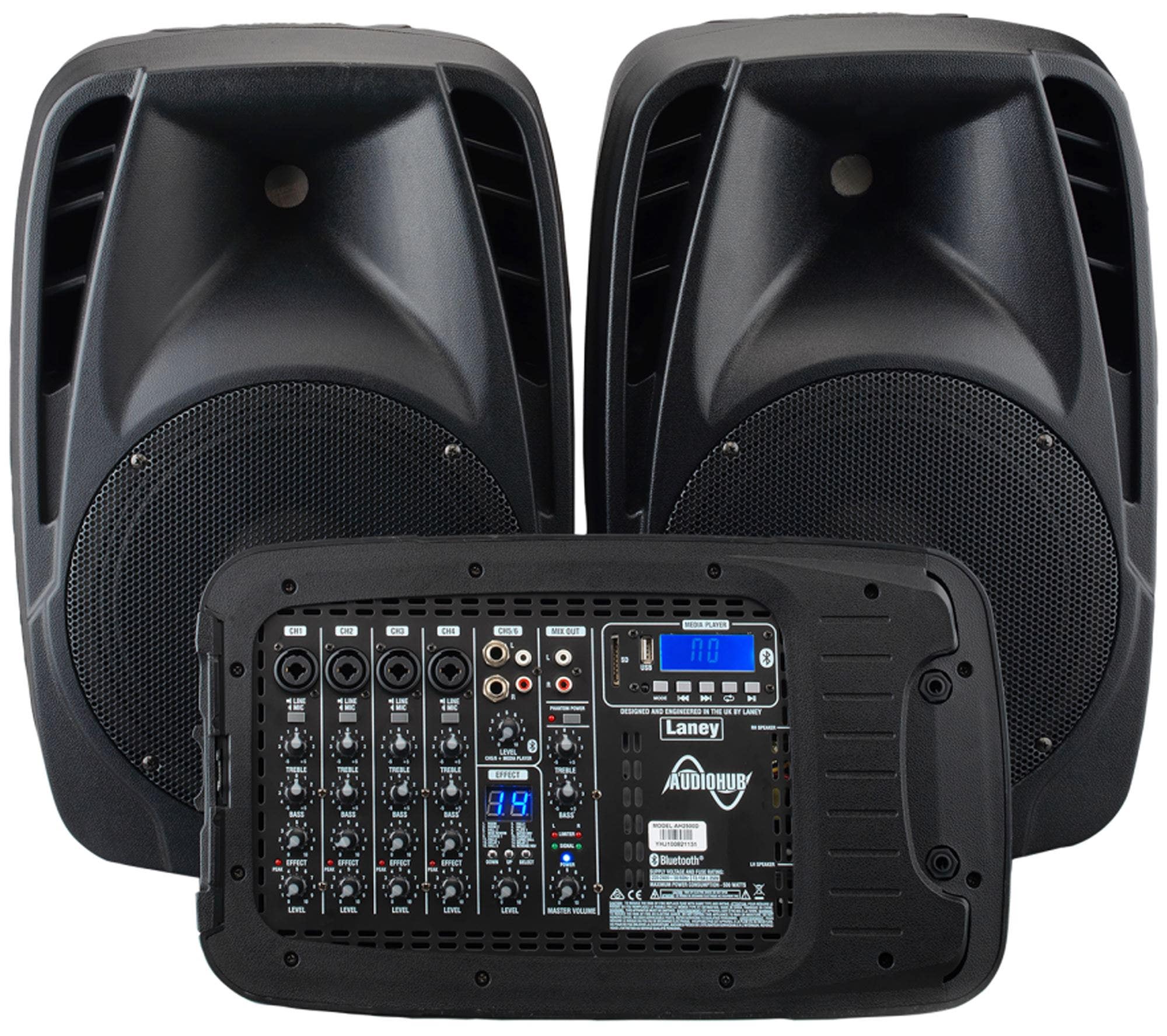 Laney AH2500D Compact PA System with 6-Channel Mixer 2x500 Watts ...