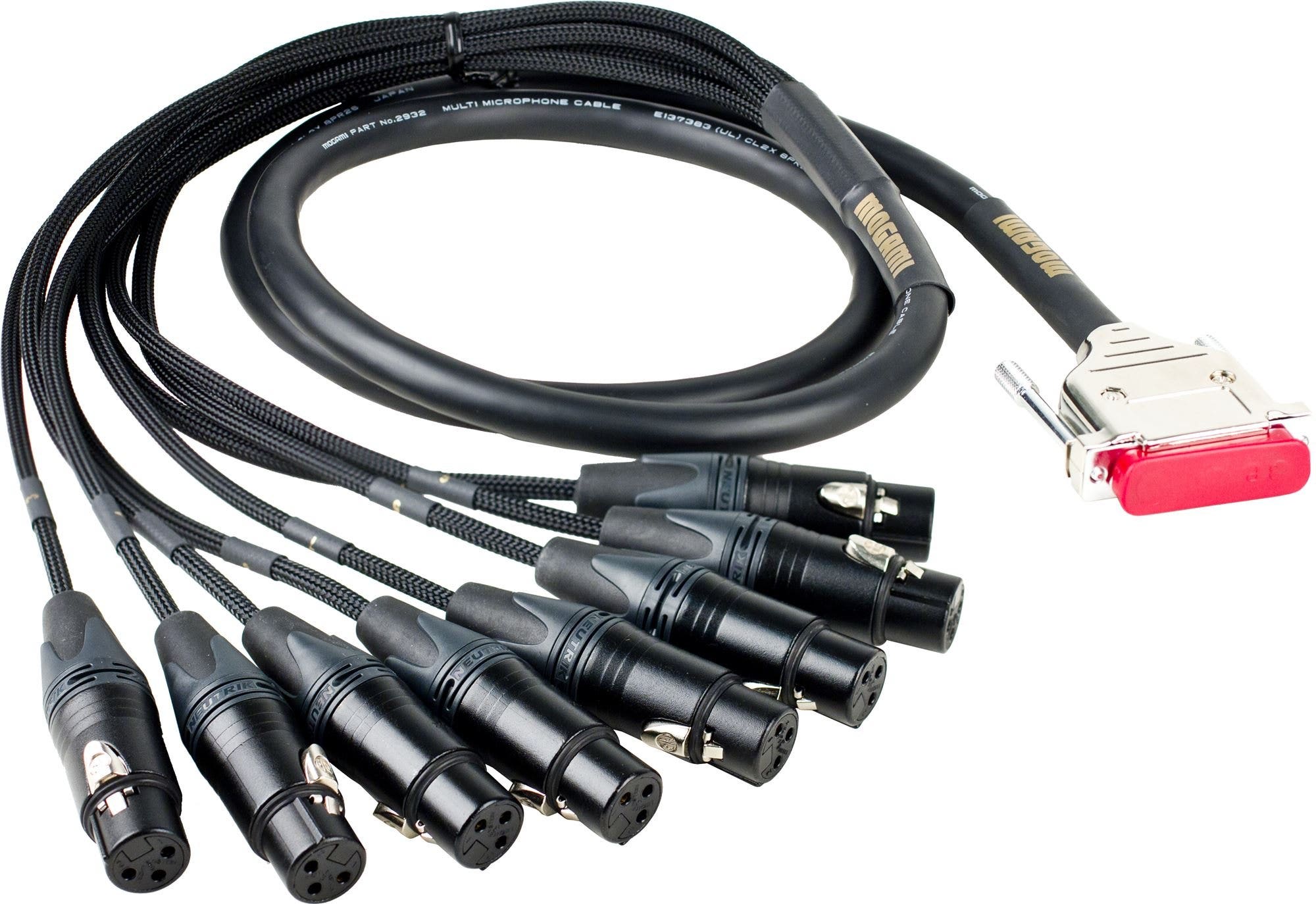 Mogami Gold DB25 to XLR Female 8 Channel Recording Snakes | American ...