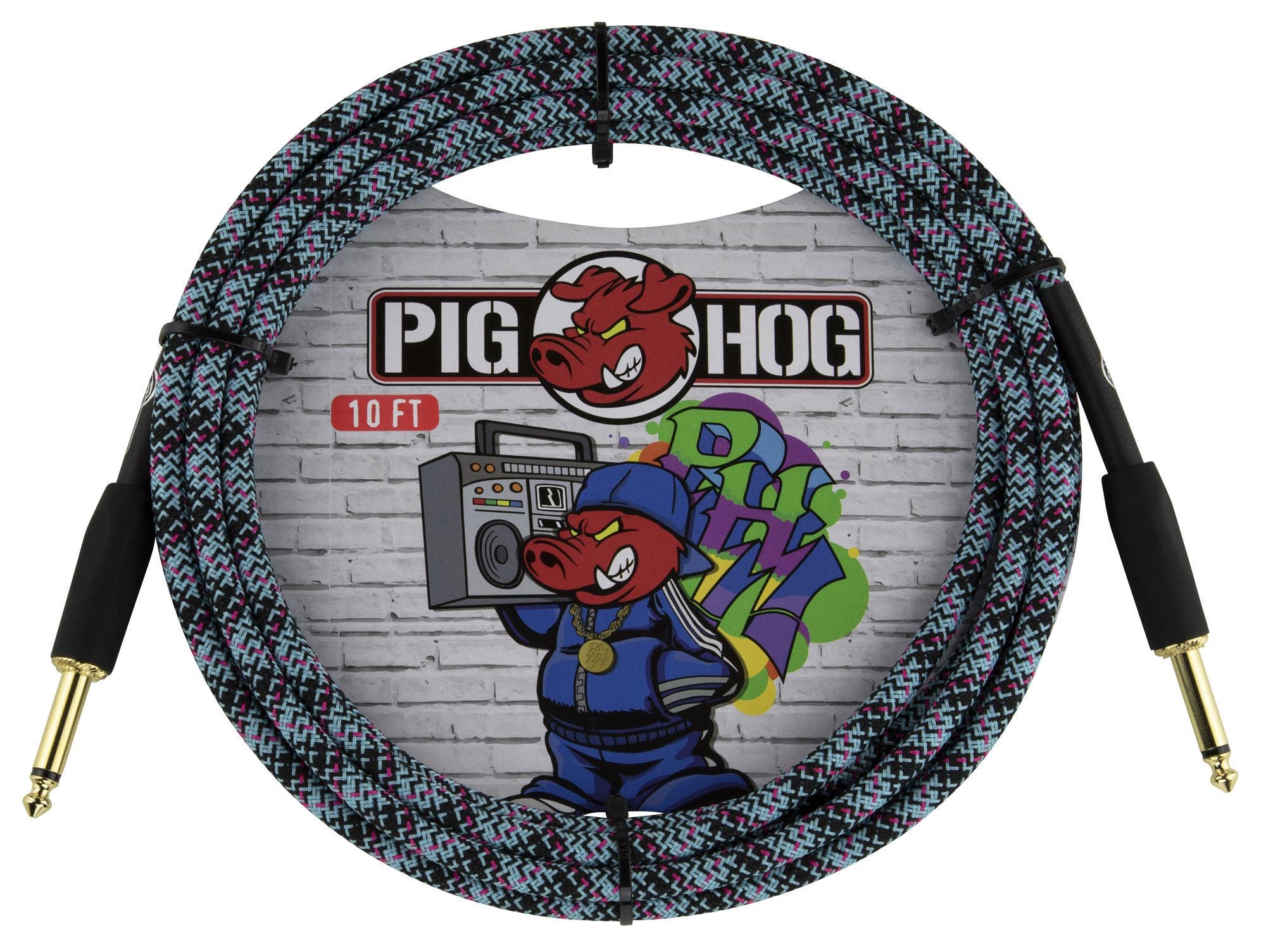 Pig Hog PCH10G Graffiti Instrument Cable Straight | American Musical Supply