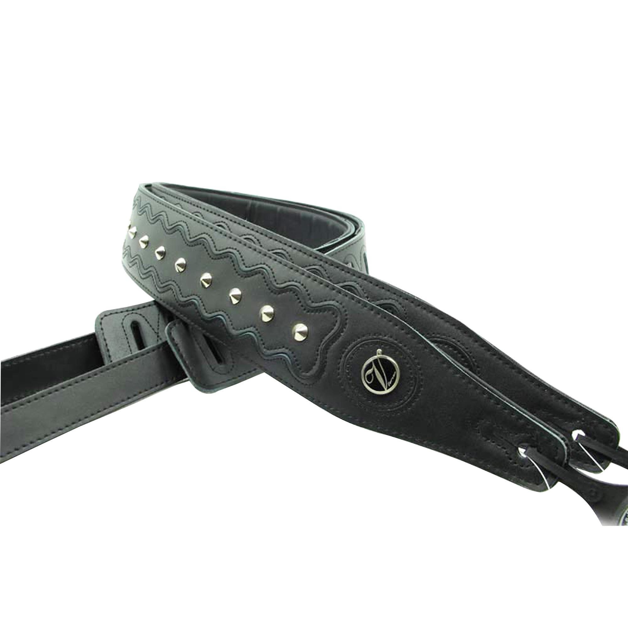 Vorson A610113 Leather Guitar Strap Single Studs | American Musical Supply