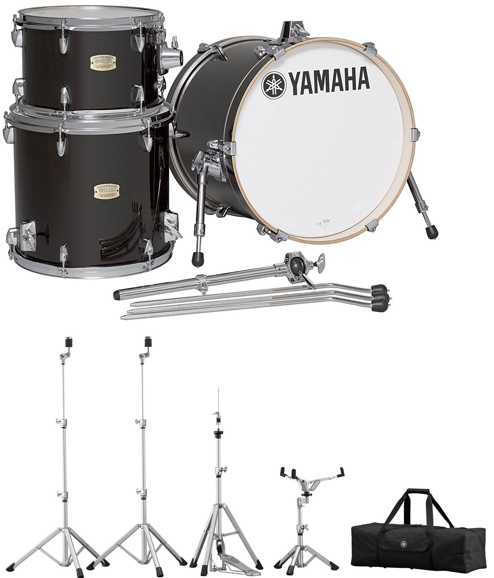 Yamaha Stage Custom 3Pc Bop W/HW3/Raven Black | American Musical Supply