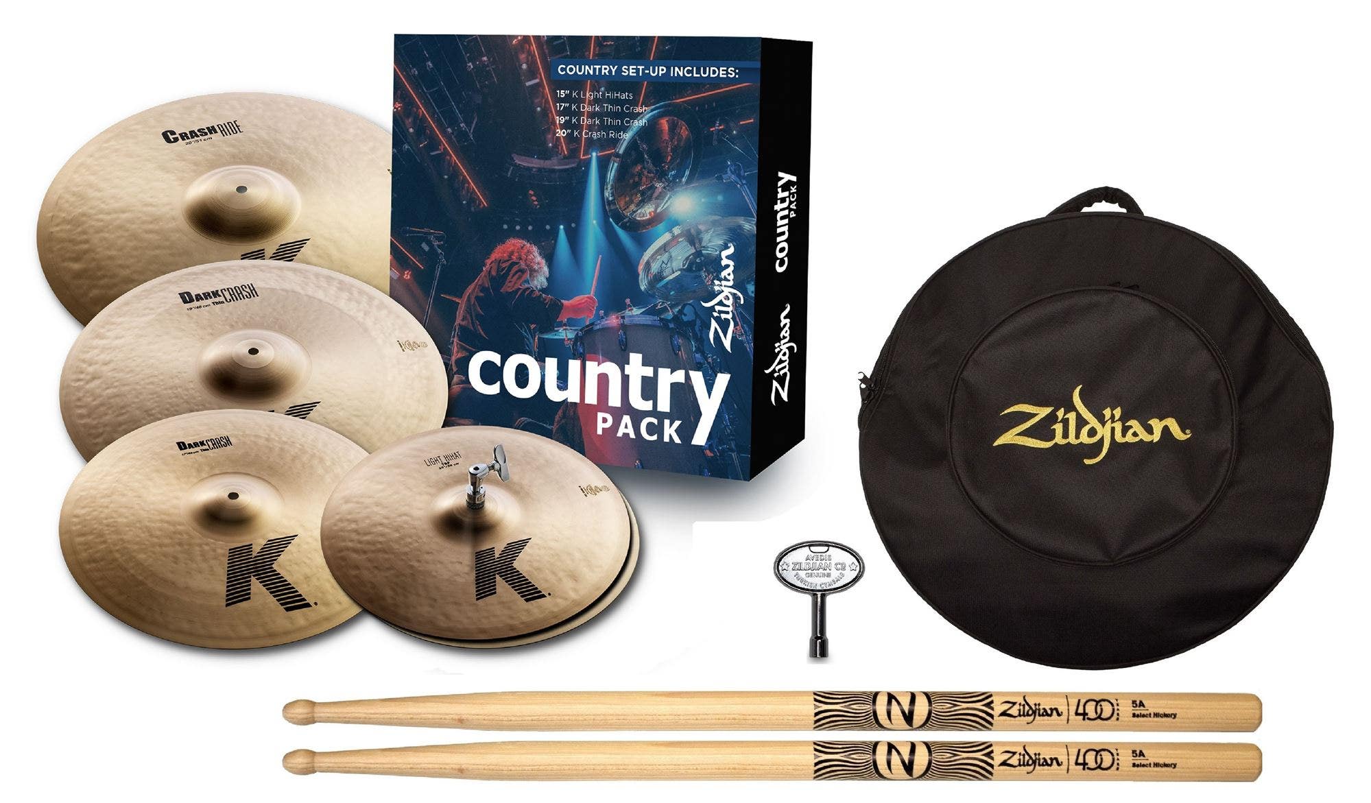 Zildjian K Series K0801 Country Pack Cymbals 400th Anniversary Pak ...