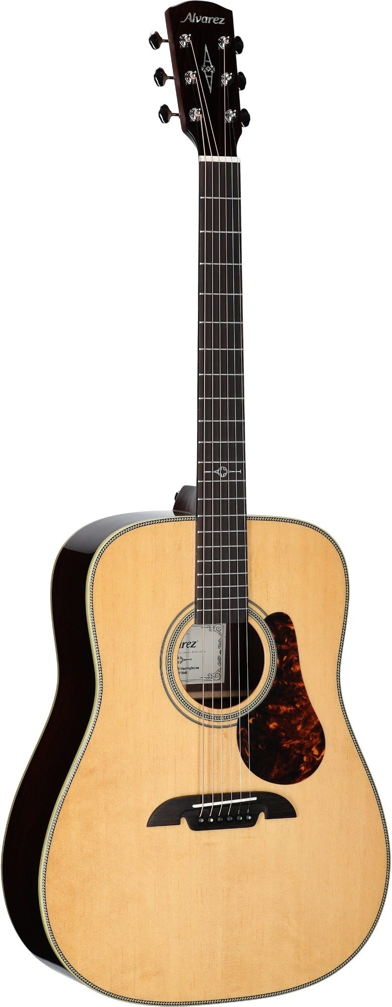 Alvarez MD70BG Masterworks Herringbone Dreadnought Guitar with Gig Bag ...