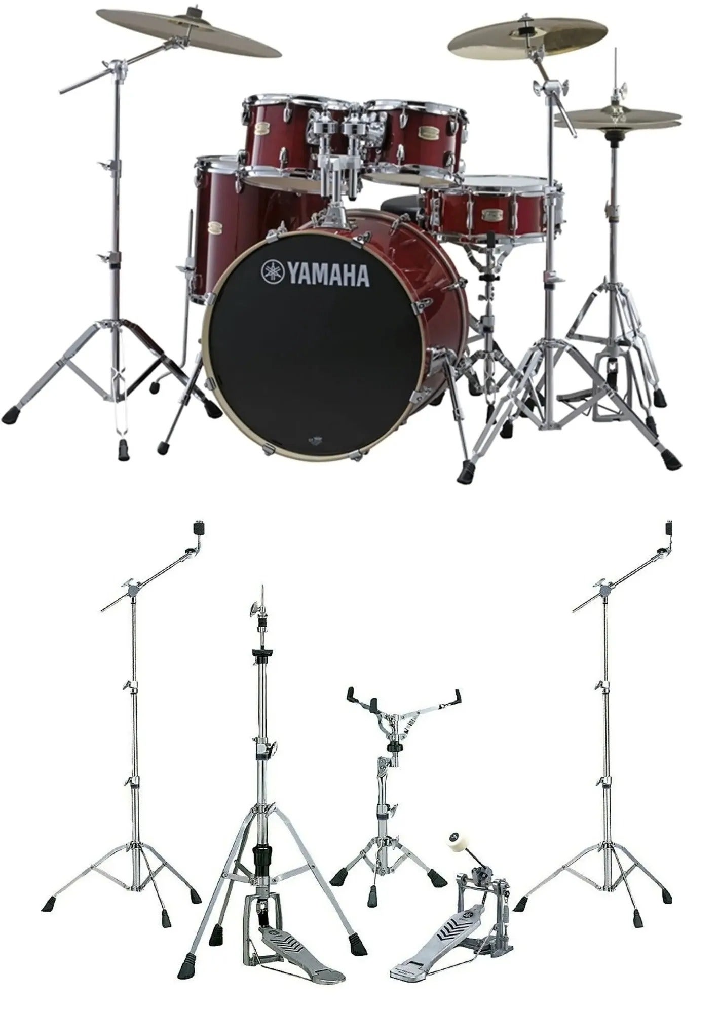Yamaha Stage Custom Birch 5 Piece Drum Set with HW780 Hardware ...