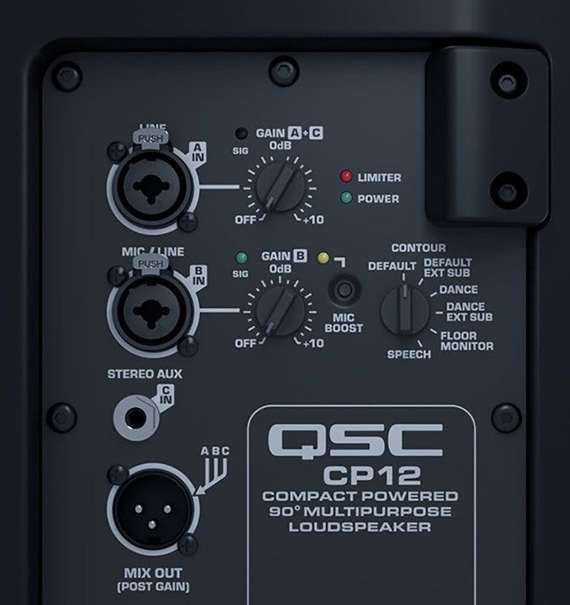 QSC CP12 1000 Watt 12" Compact Powered Loudspeaker | American Musical ...