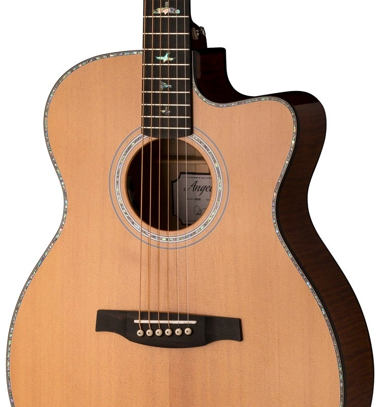 PRS SE A50 Angelus Acoustic Electric Guitar with Case Black Gold Burst